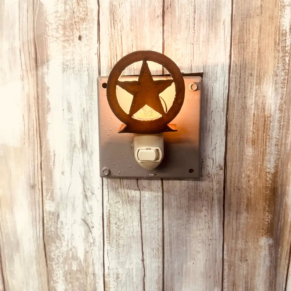Texas Star Image Rustic Night Light – Universal Ironworks USA