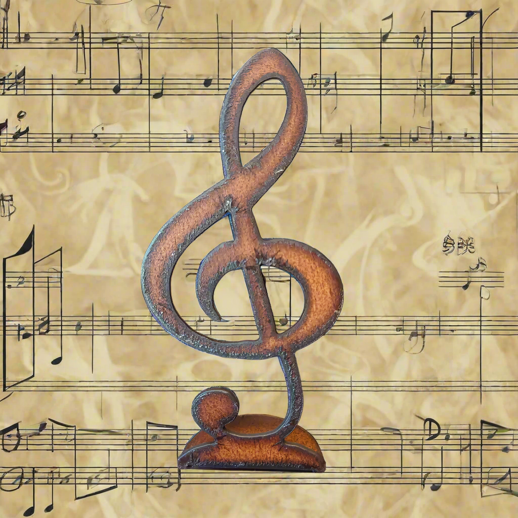 Treble Clef Rustic Metal Doodad Tabletop Standing Figurine – Universal ...