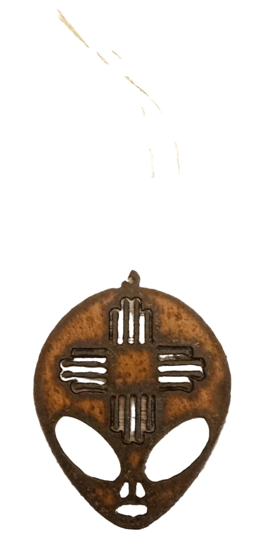 Alien Head with Zia New Mexico Rustic Ornament – Universal Ironworks USA