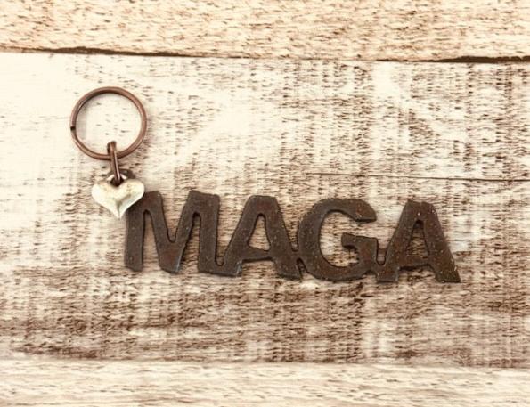 "MAGA" Word Key Chain – Universal Ironworks USA