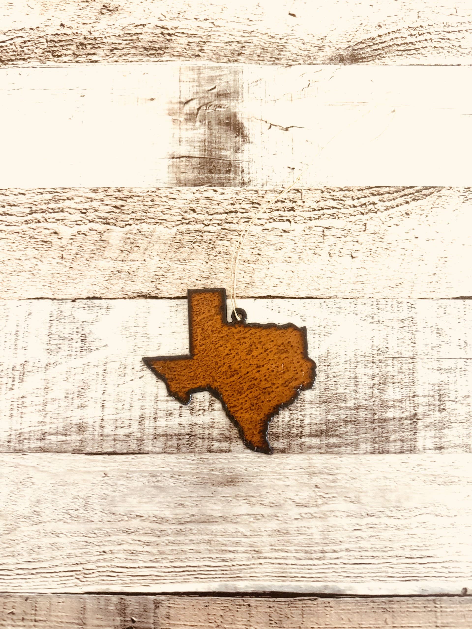 Texas State Shape Rustic Metal Lonestar State Ornament – Universal ...