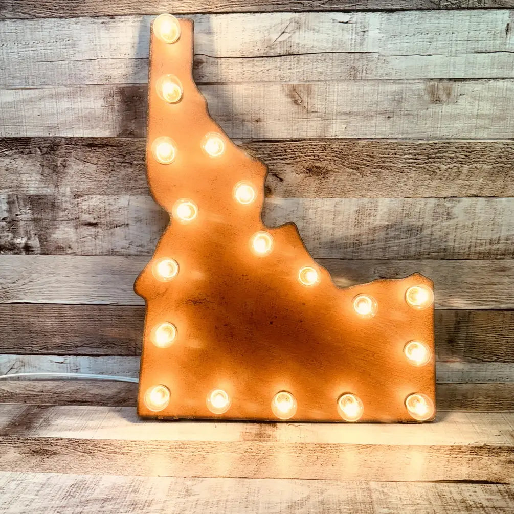 Idaho State Shape Marquee Lighted Plug-In sign – Universal Ironworks USA