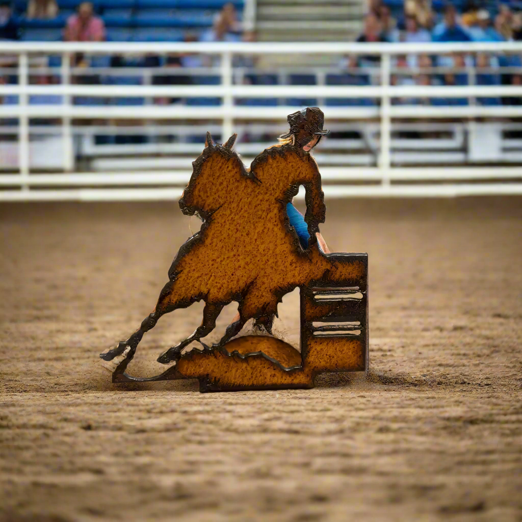 Barrel Racer Doodad Western Rodeo Standing Figurine USA MADE ...