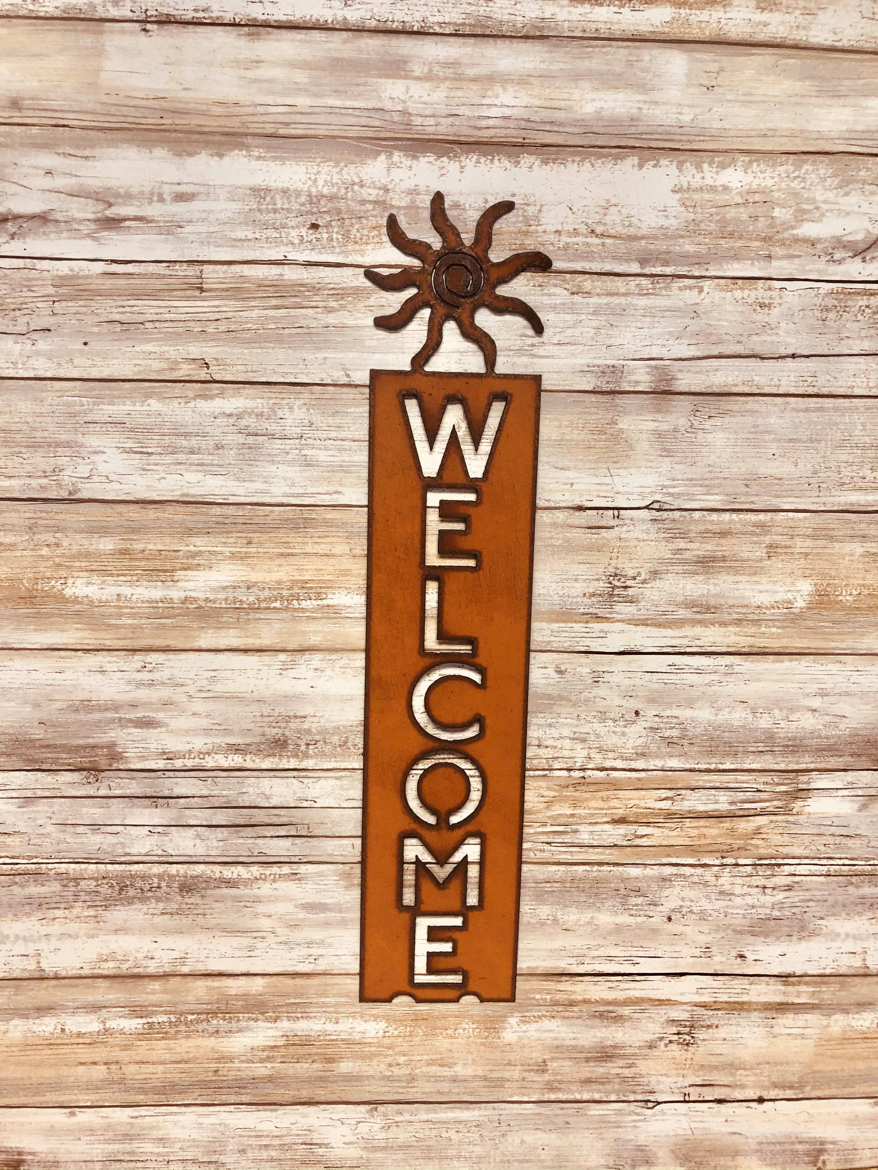 Sun Vertical Southwest Welcome Sign – Universal Ironworks USA