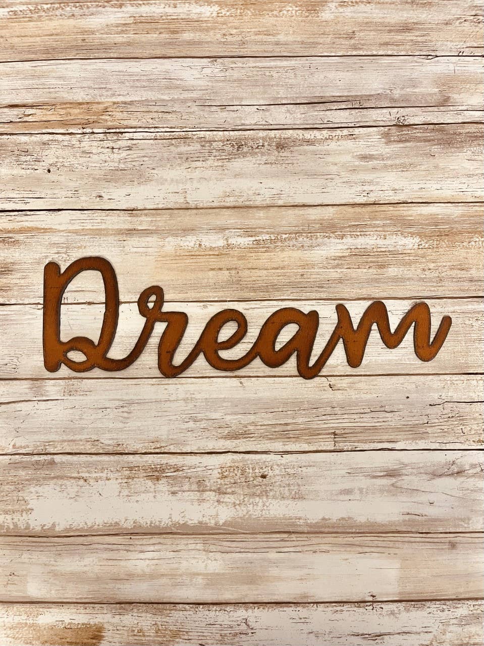 Dream Cursive Rustic Metal sign – Universal Ironworks USA