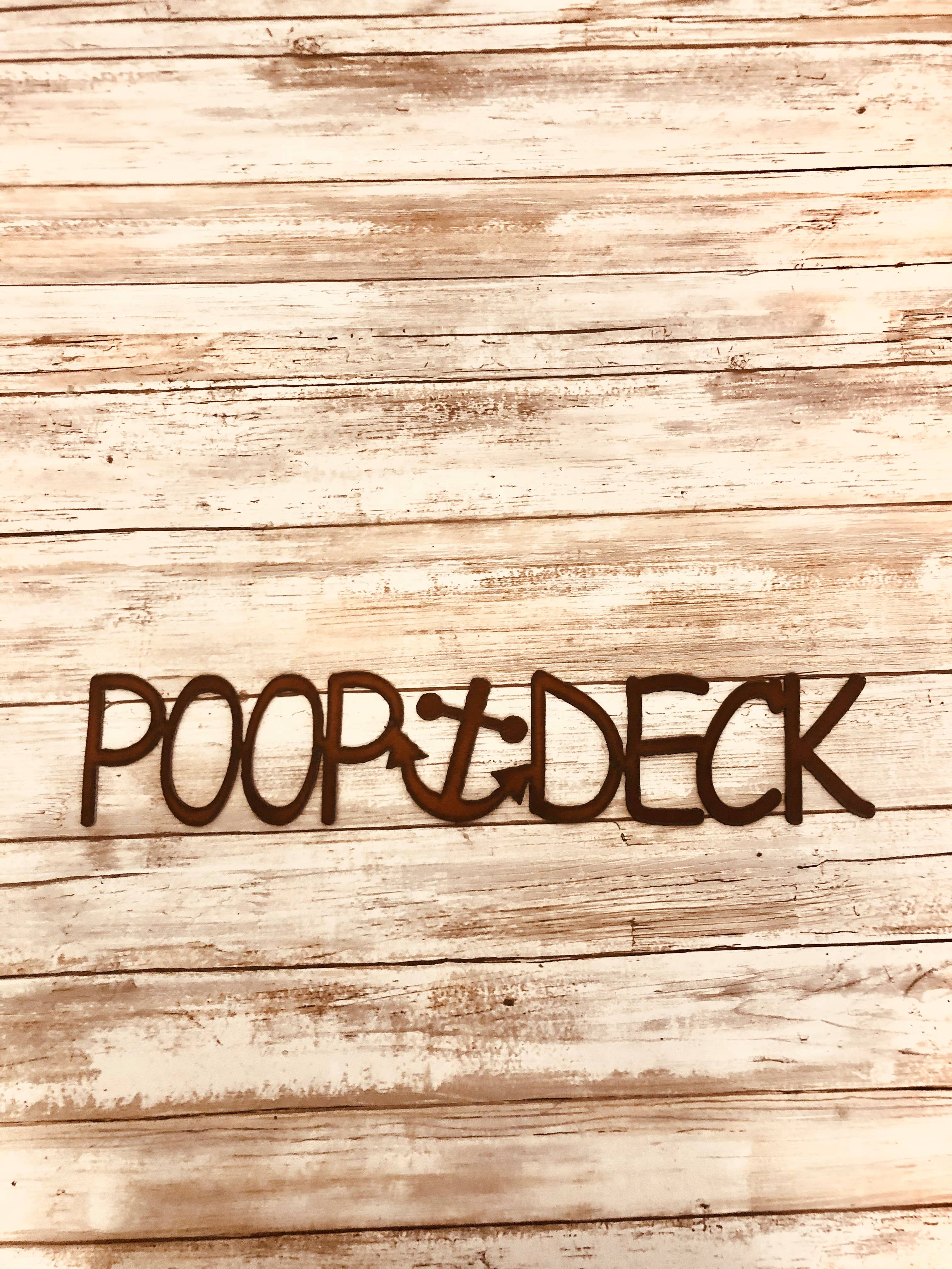 Poop Deck Nautical Funny Nursery Sign – Universal Ironworks USA