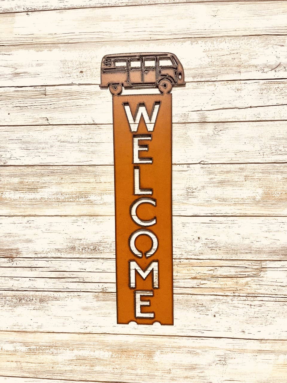 VW BUS Hippie Vertical Welcome Sign – Universal Ironworks USA
