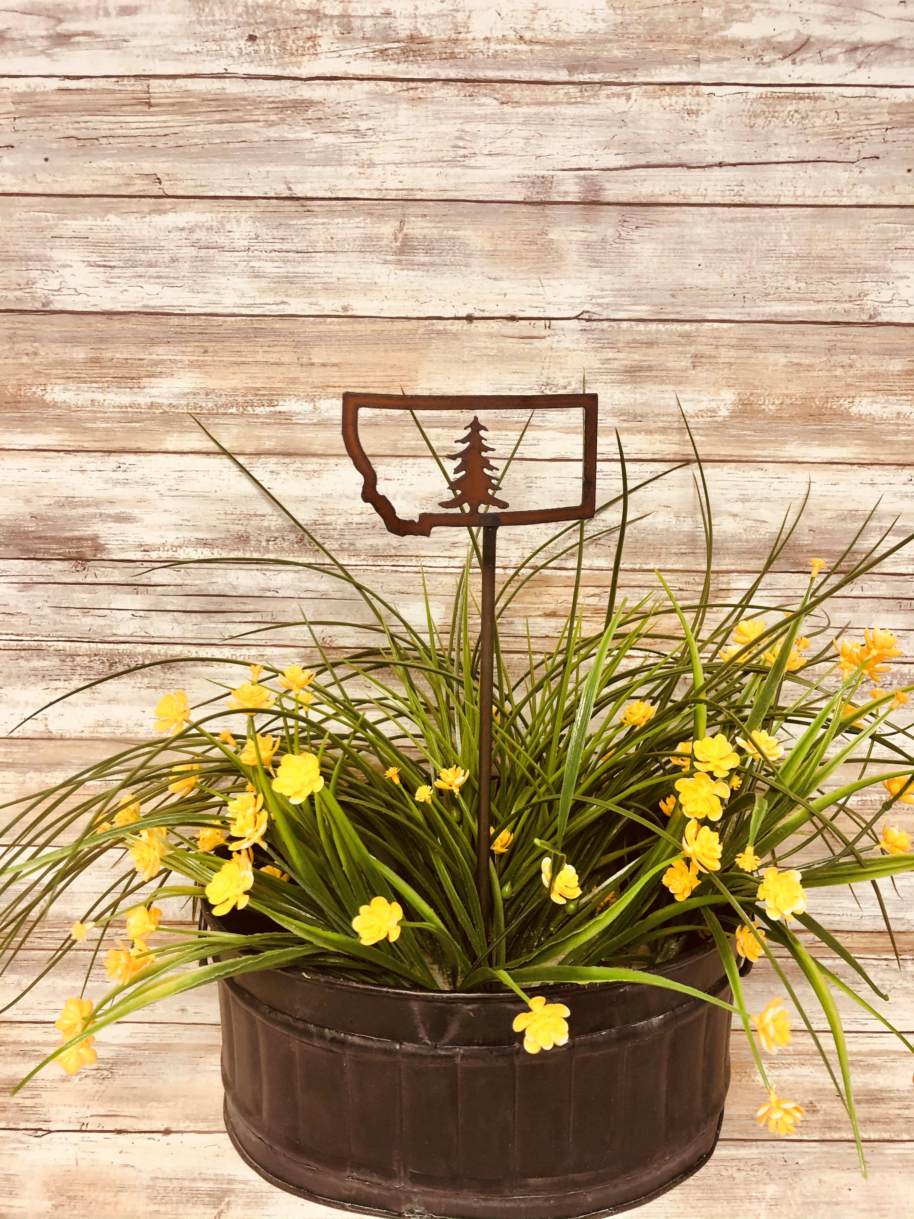 Montana Outline with Tree Plant Stake – Universal Ironworks USA