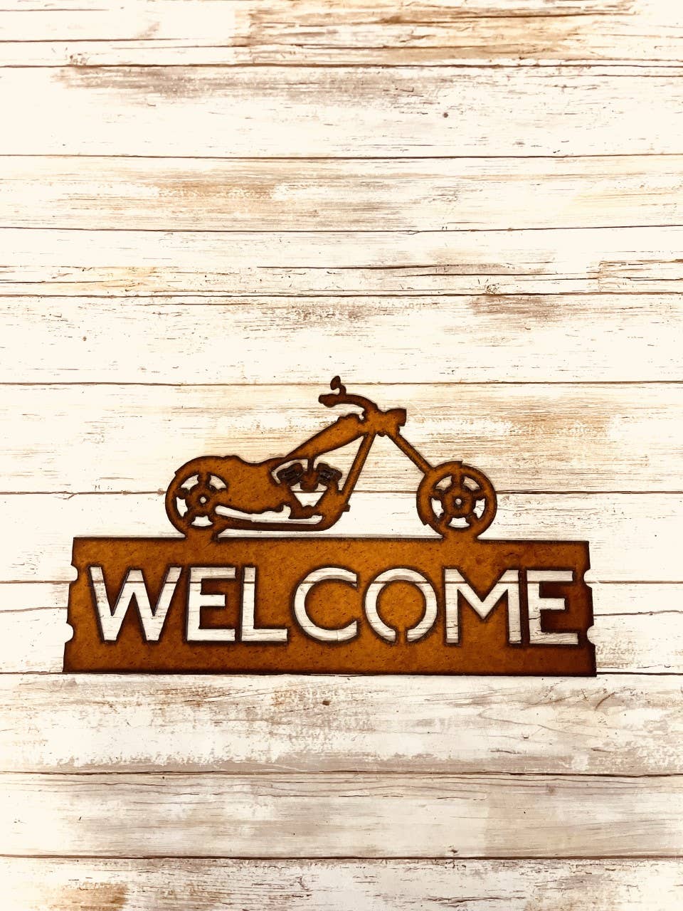 Chopper Motorcycle Sturgis Horizontal Rusti Metal Sign – Universal ...