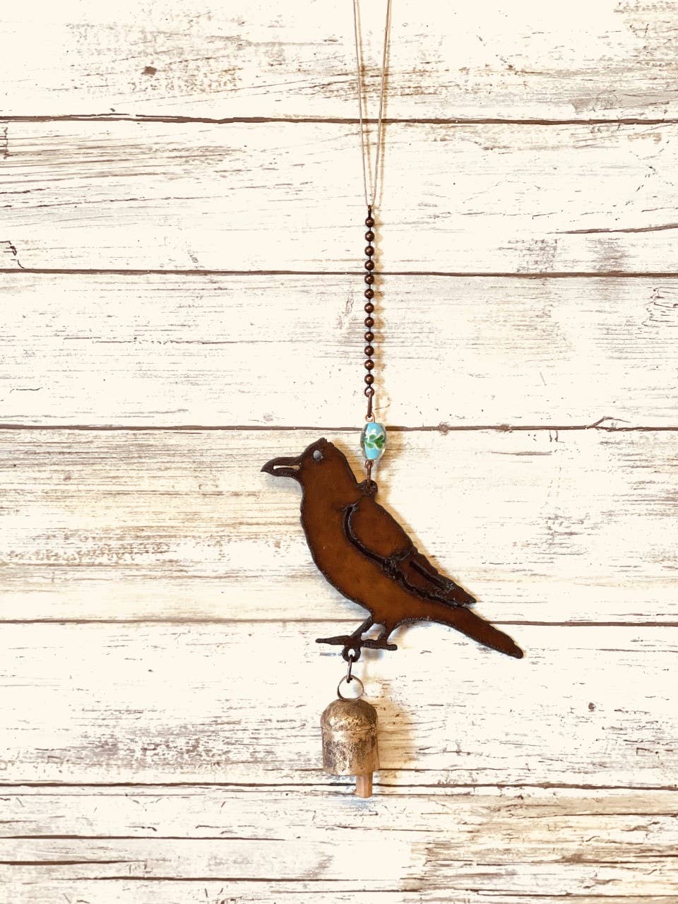 Crow Bell Rustic Bird Garden Chime Nana Bell – Universal Ironworks USA