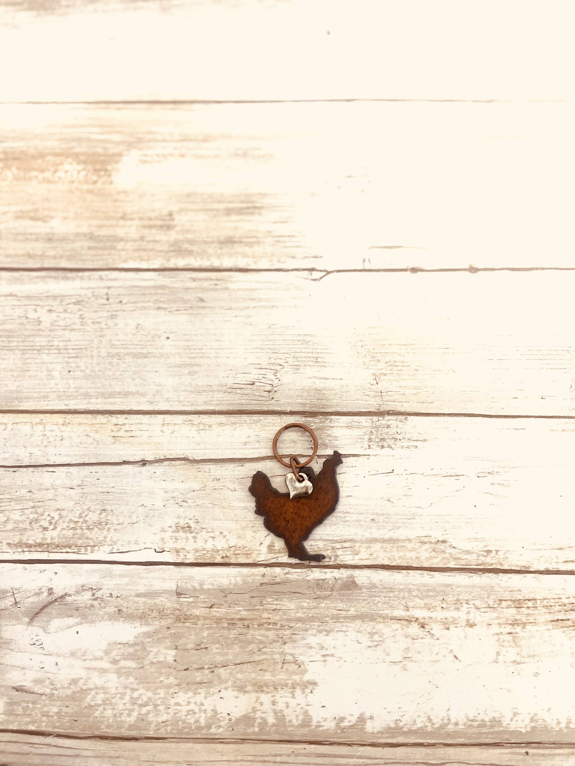 Chicken Key Chain Rustic Farmhouse Gift – Universal Ironworks USA