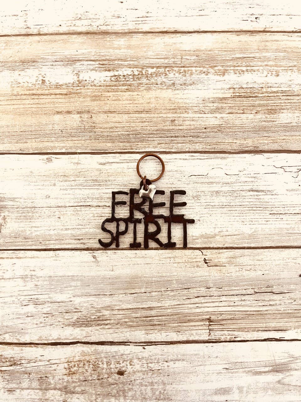 Free Spirit Rustic Metal Keychain Made in the USA – Universal Ironworks USA