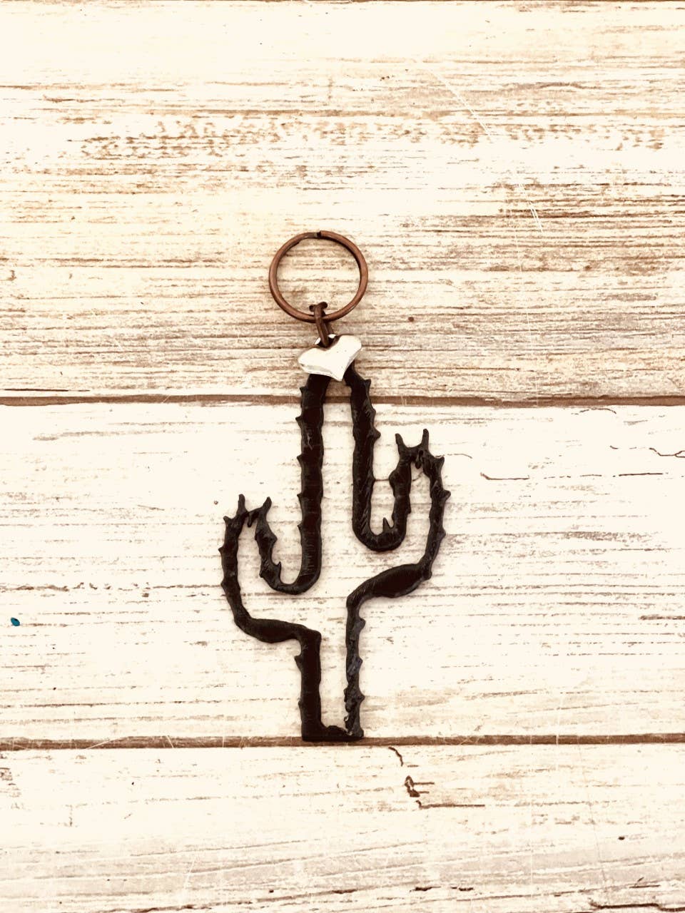 Outline Cactus Keychain Southwestern gift – Universal Ironworks USA