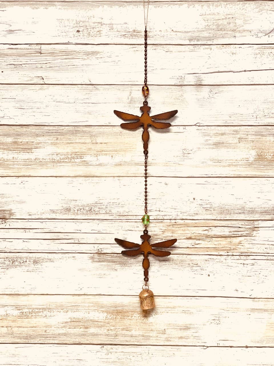 Dragonfly DOUBLE Bell Rustic Garden Home Decor Nana Bell – Universal ...