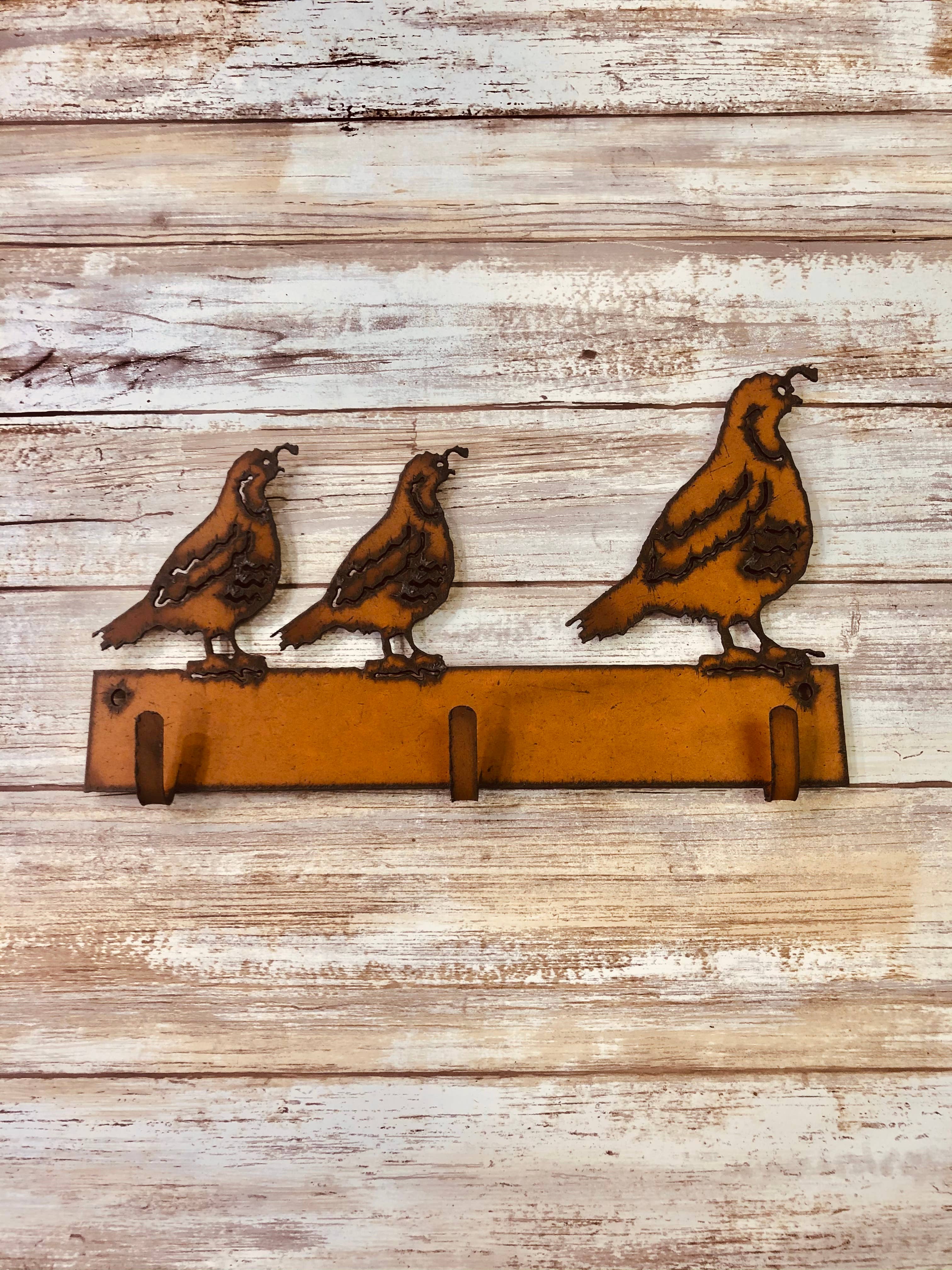 Quail Family Southwestern Triple Key Hook – Universal Ironworks USA