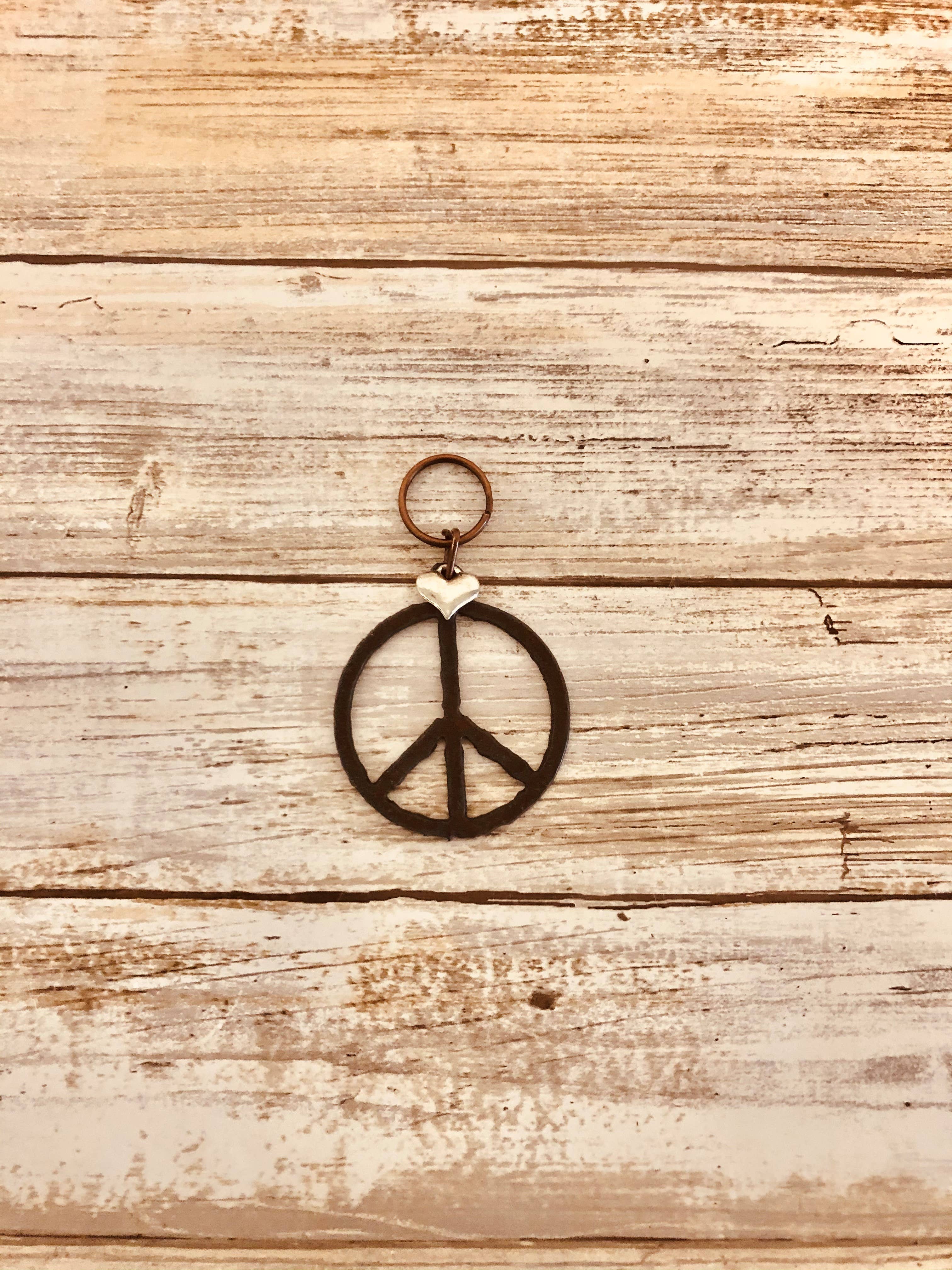 Peace Symbol Keychain – Universal Ironworks USA