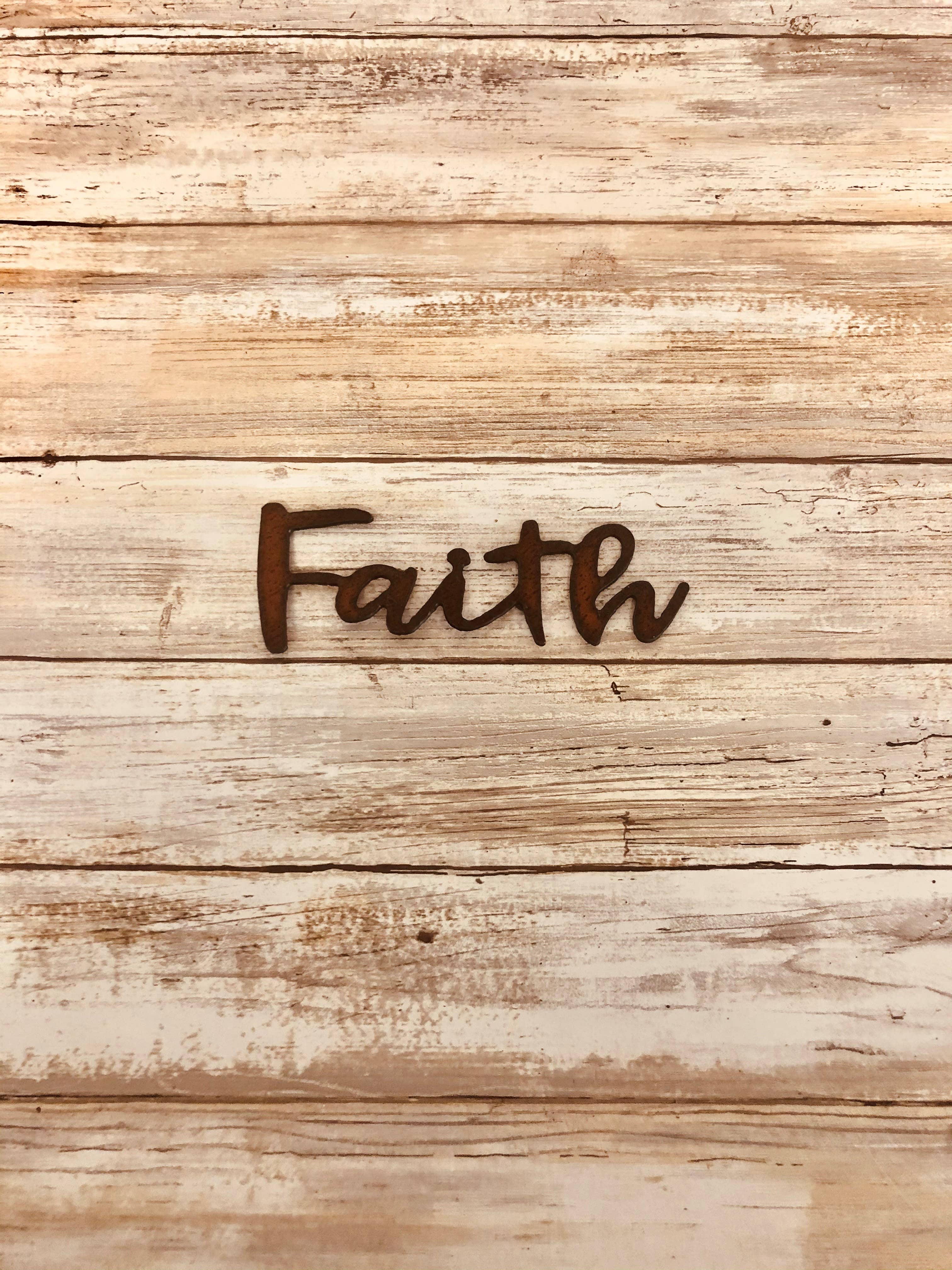 Faith Cursive Word Magnet – Universal Ironworks USA