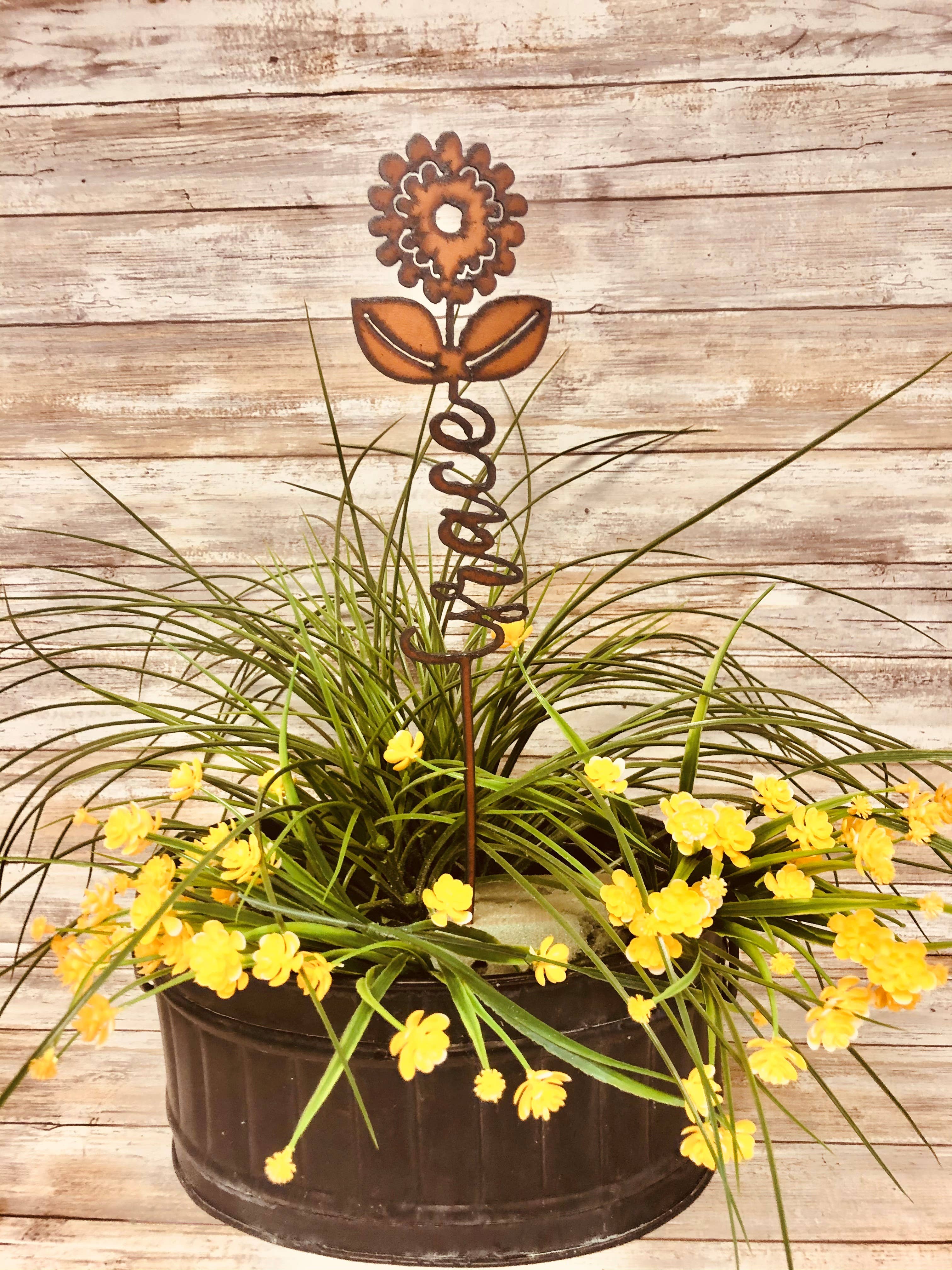 Grace Flower inspirational plant Stake – Universal Ironworks USA