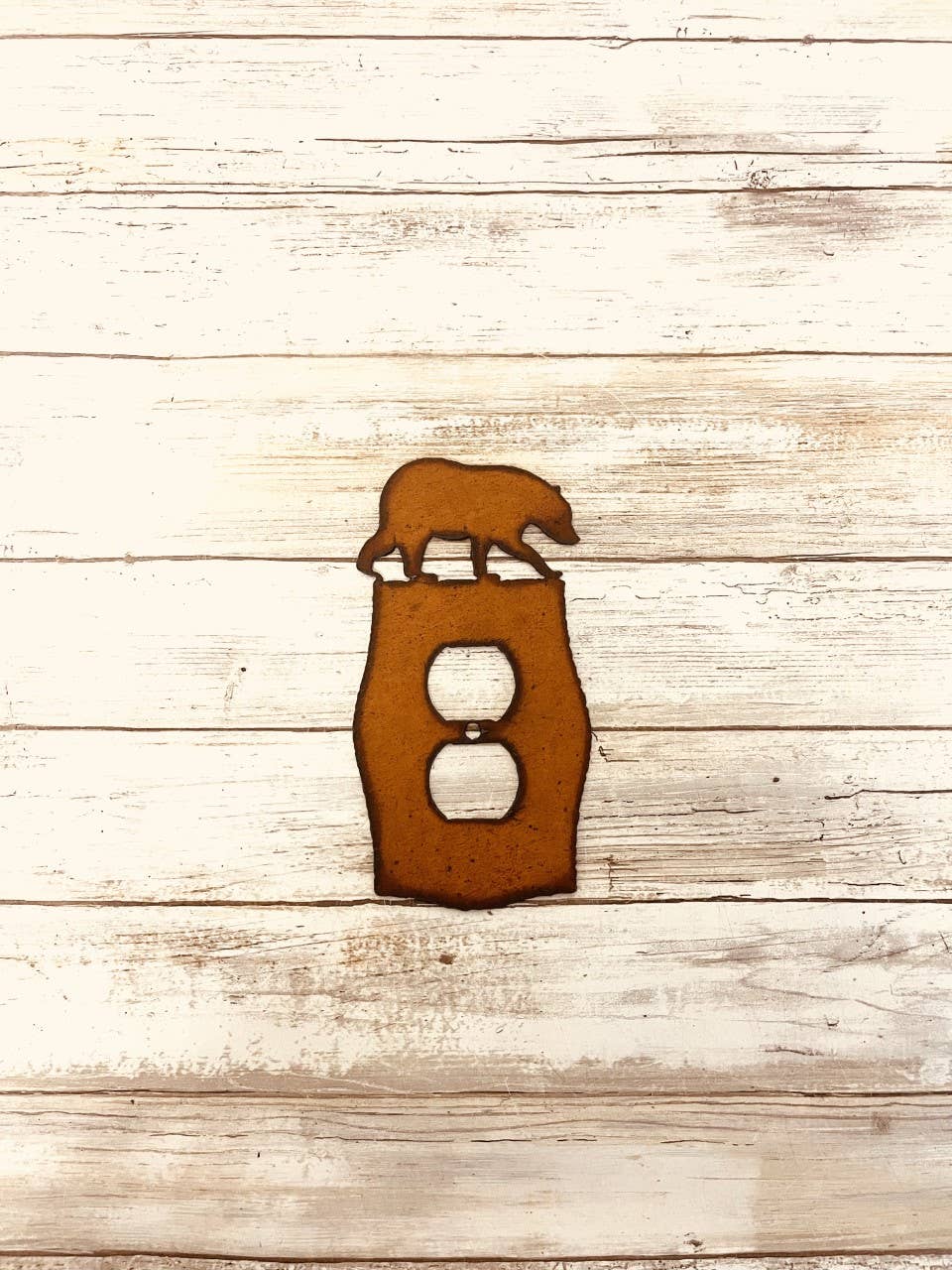 Black Bear Plug Outlet Cover Rustic Metal Lodge Decor – Universal ...