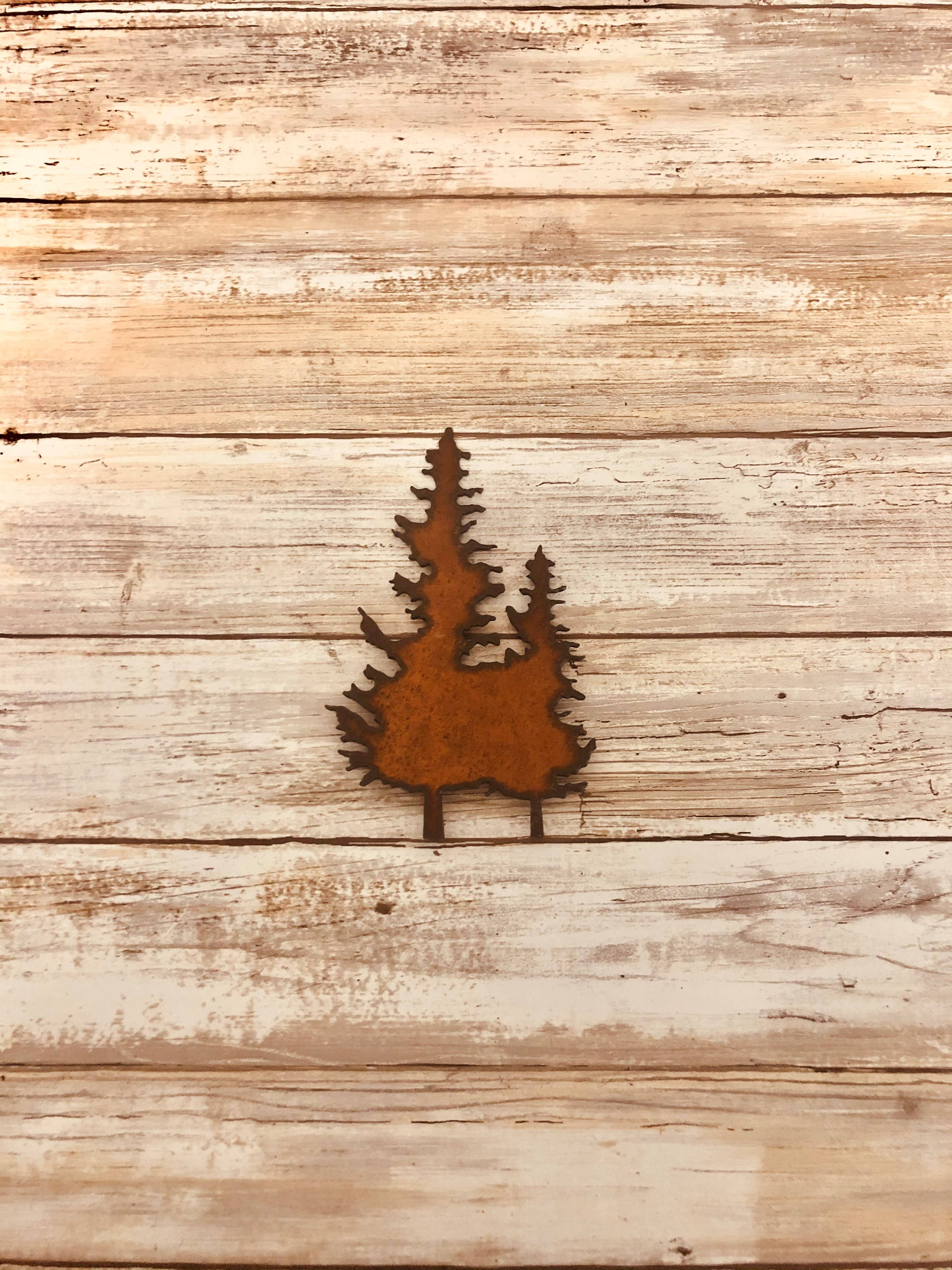 Double Pine Tree Lodge Magnet – Universal Ironworks USA