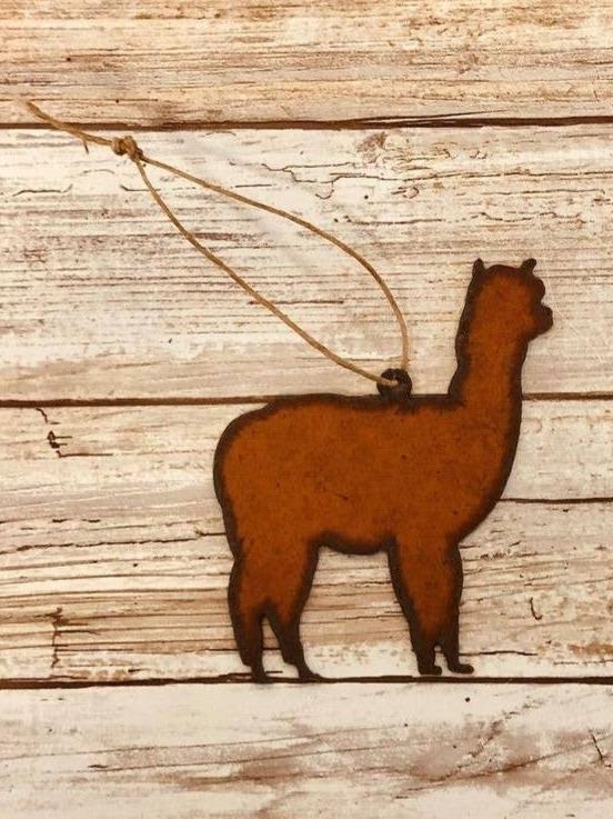 Alpaca Ornament rusty metal – Universal Ironworks Inc