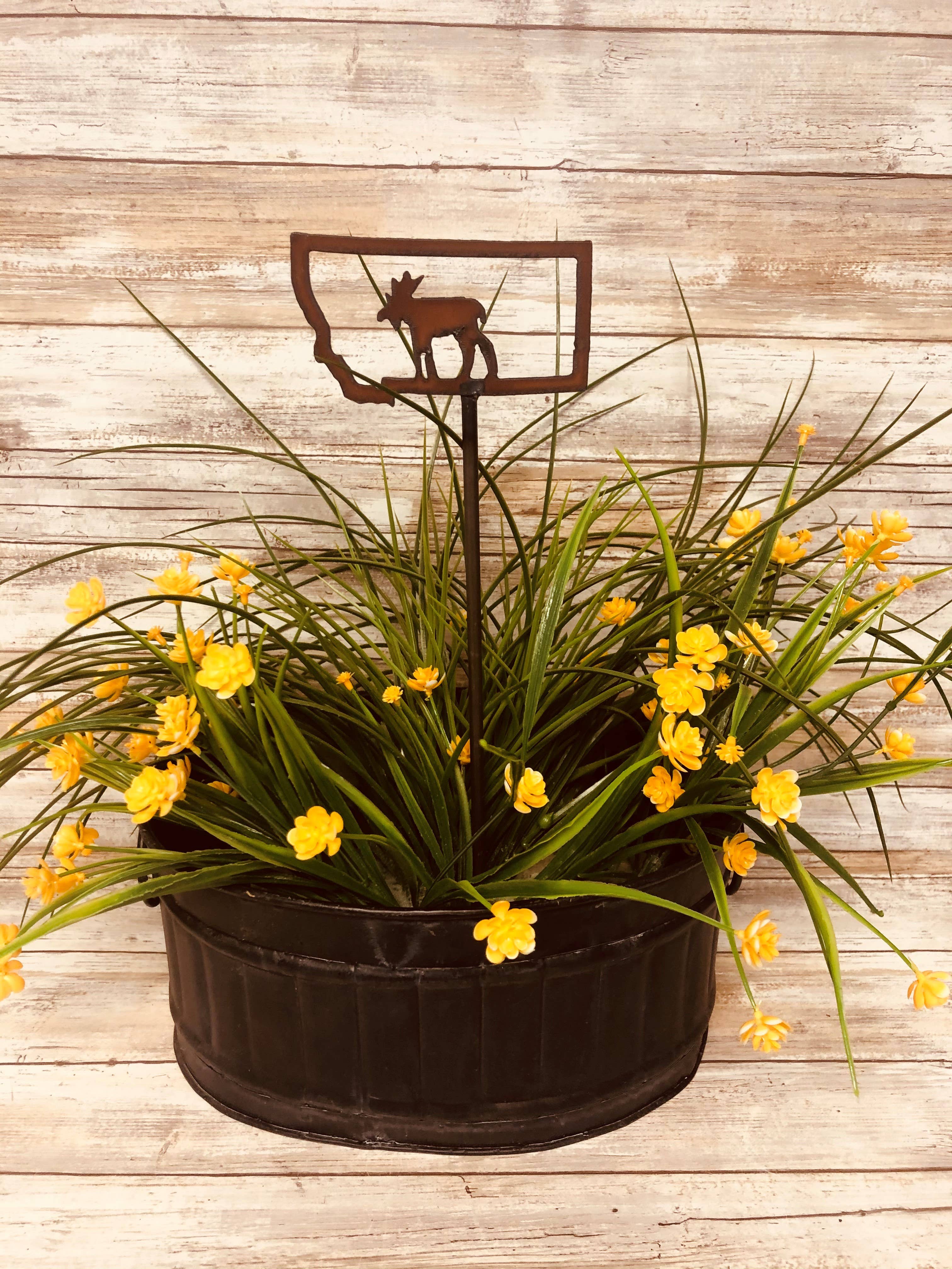 Montana Outline with Moose Lodge Plant Stake – Universal Ironworks USA